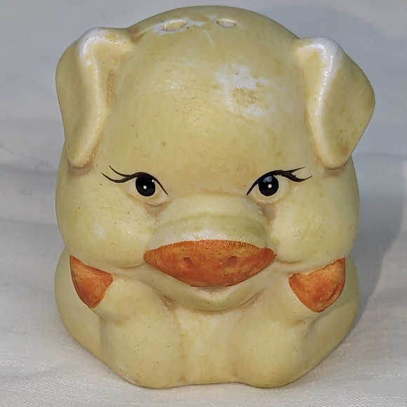 Dining | Vintage Ceramic Pig Salt Shaker Yellow With Stopper Unmarked ...